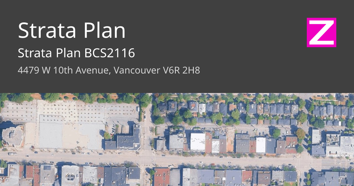 4479 W 10th Avenue, Vancouver | Strata Plan BCS2116