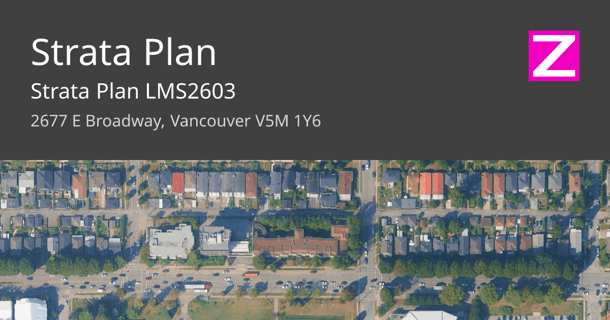 2677 E Broadway, Vancouver, BC | Strata Plan LMS2603